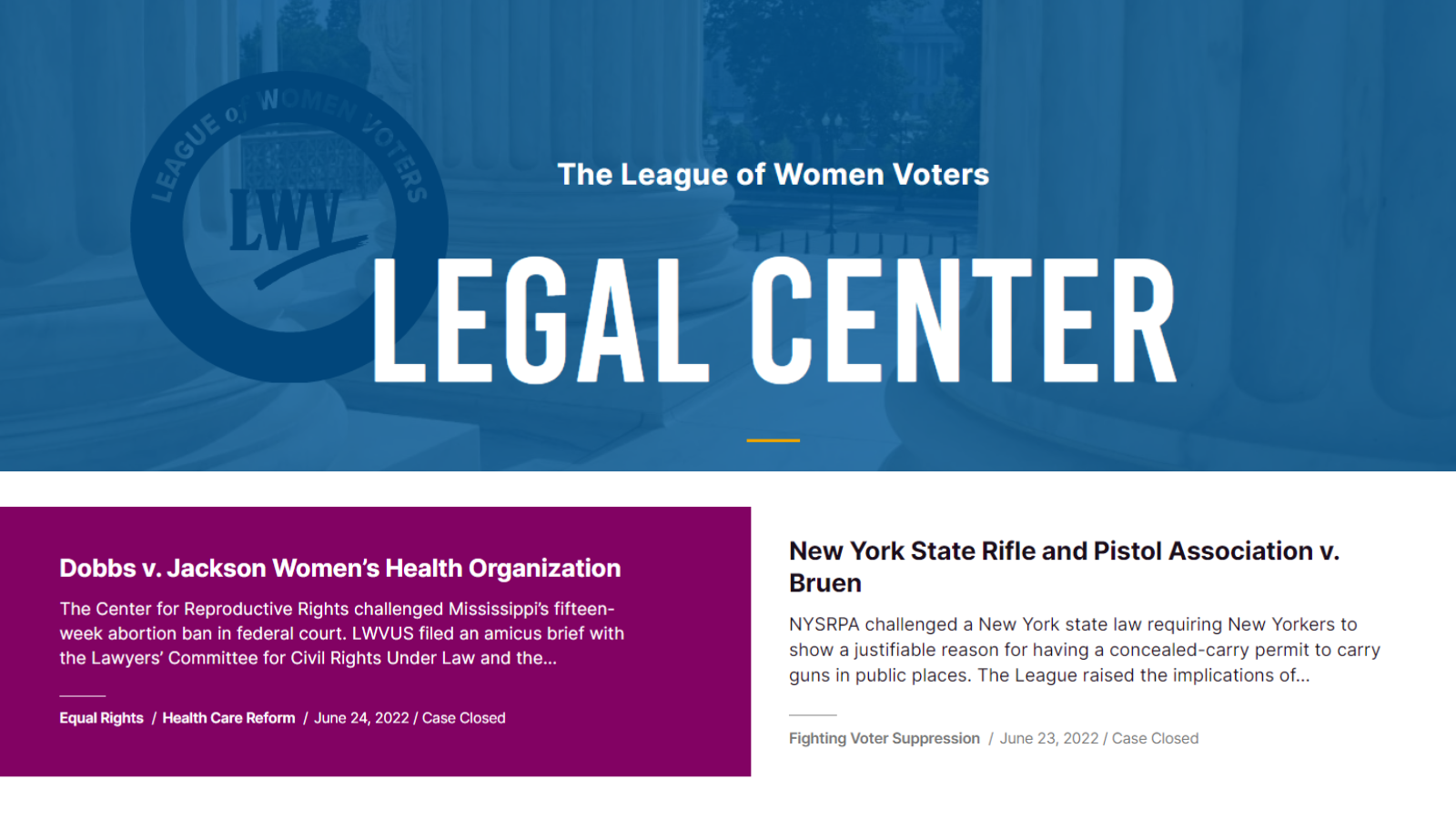 Introducing the LWVUS Legal Center! | League of Women Voters