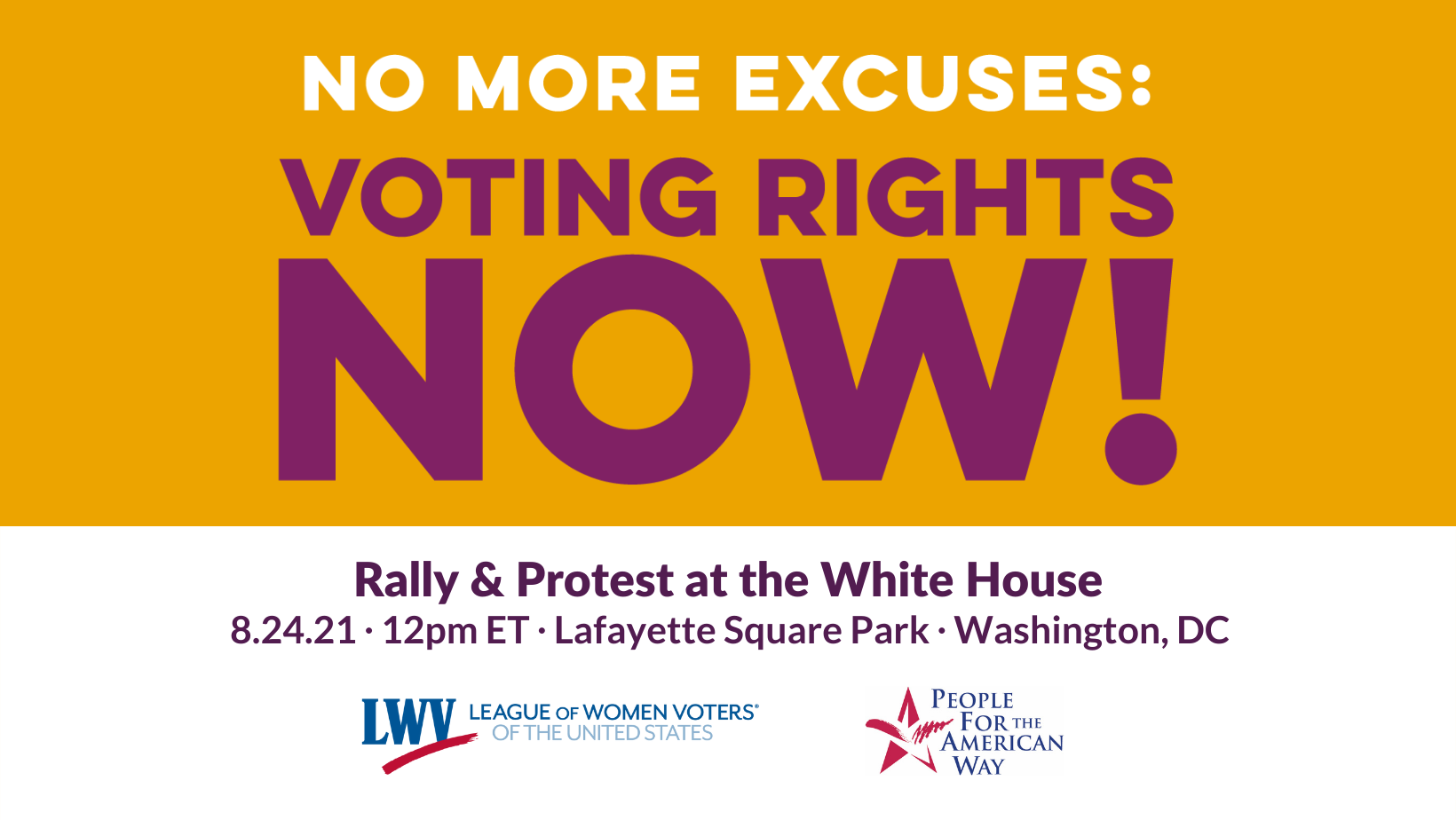 No More Excuses: Voting Rights Now! | League of Women Voters