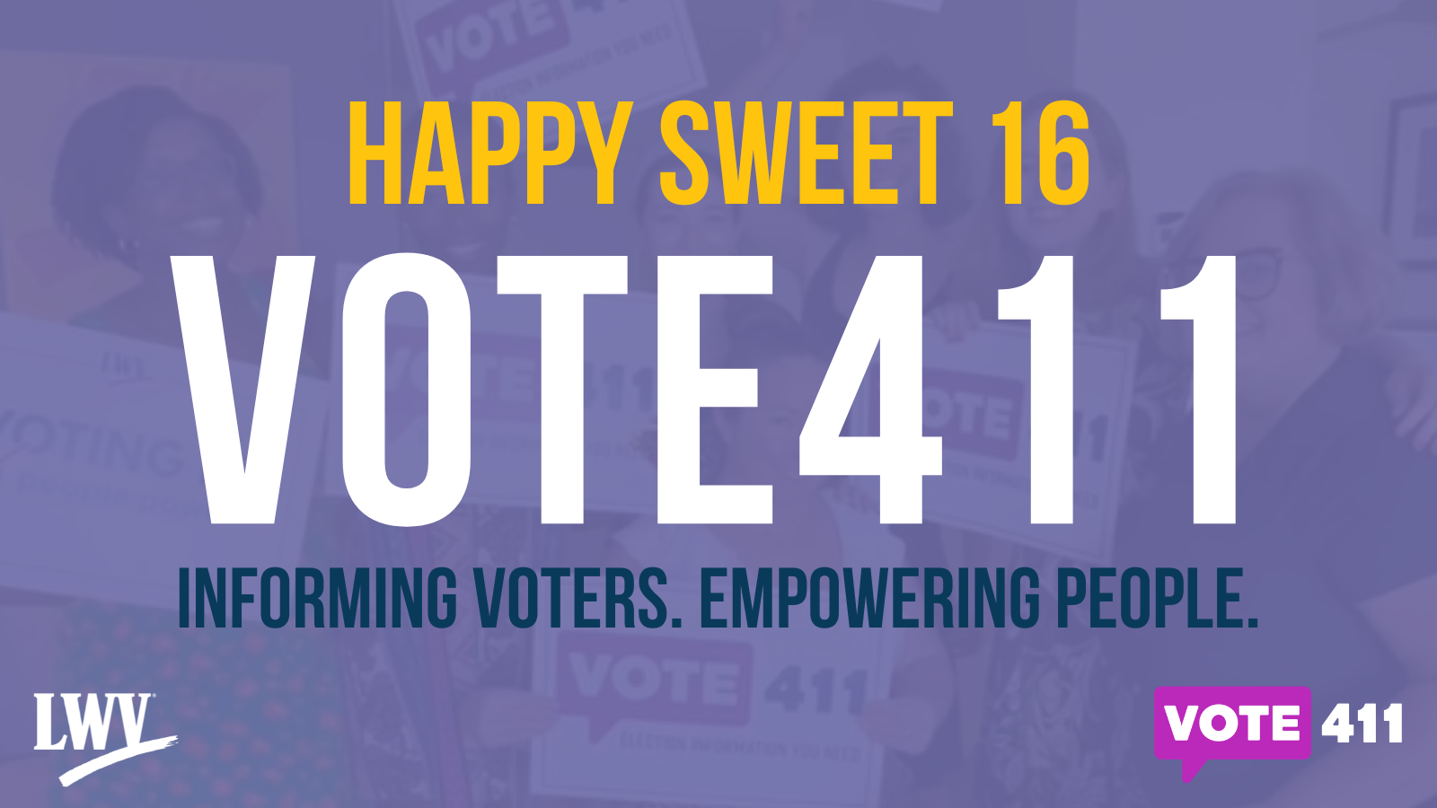 VOTE411 Sweet 16 | League of Women Voters